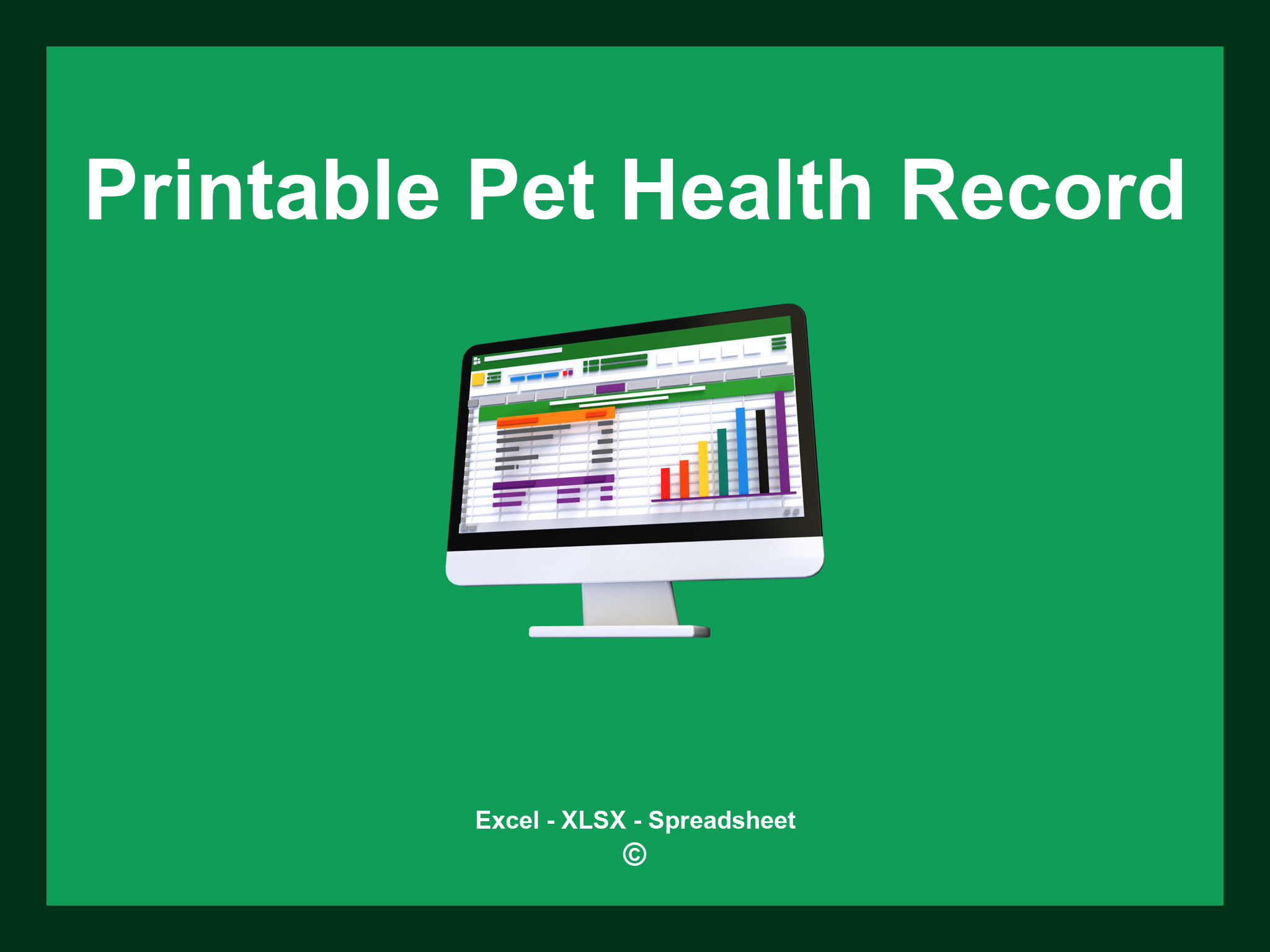 Printable Pet Health Record Template Excel